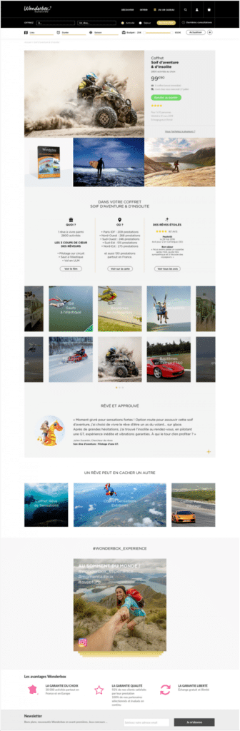 Plateforme digitale Wonderbox - Agence Uni